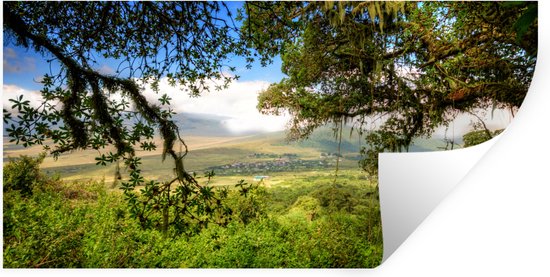 Muurstickers - Uitzicht over de Olmoti vallei in de Ngorongoro krater ...