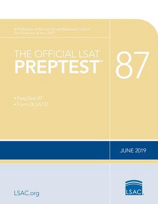Official LSAT PrepTest-The Official LSAT Preptest 87 | 9780999658062 ...