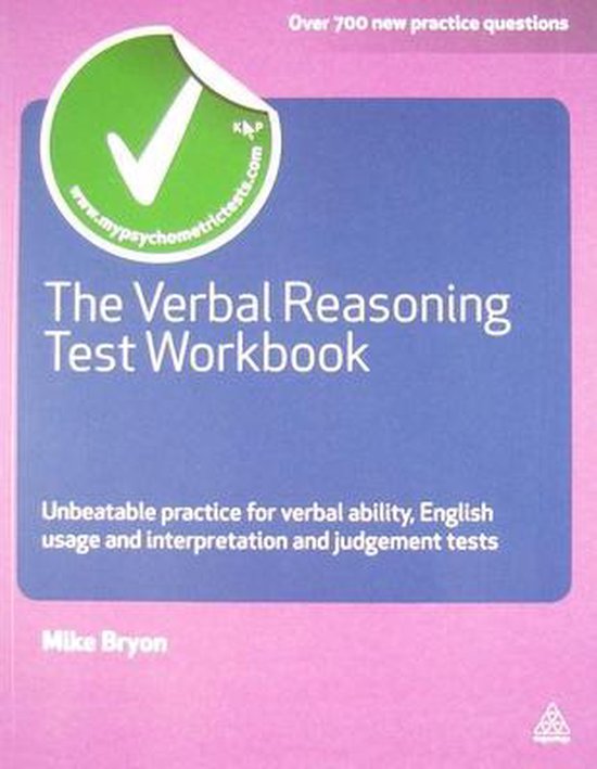 The Verbal Reasoning Test Workbook, Mike Bryon | 9780749463380 | Boeken ...