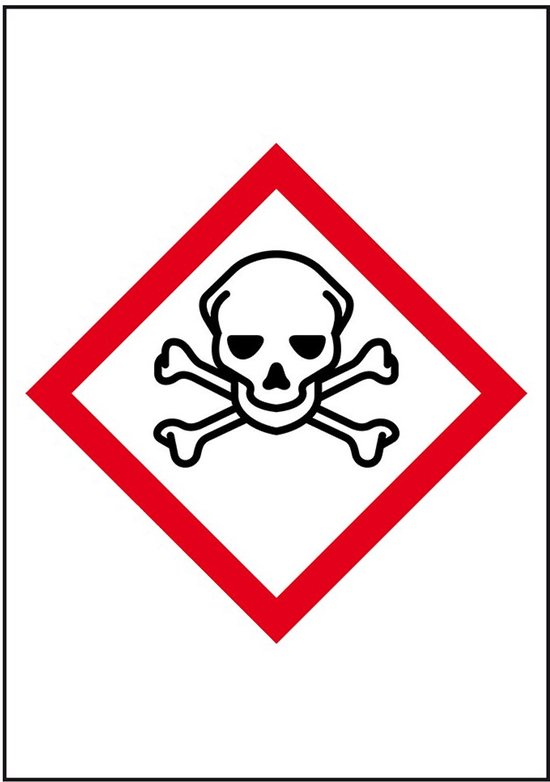 GHS06 giftige stoffen leidingmarkering op rol | bol