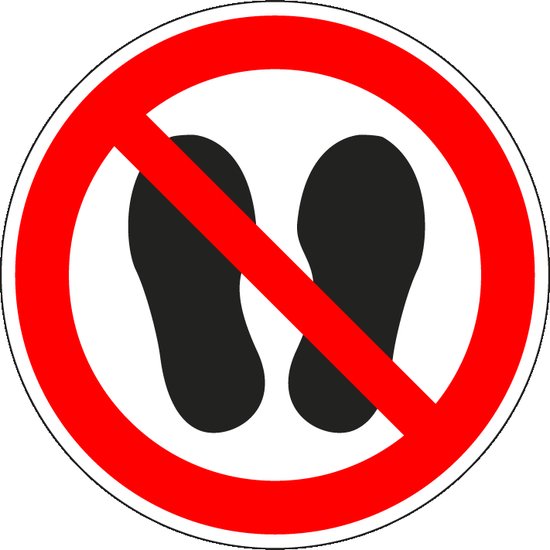 Verbodsbord betreden verboden - kunststof - P024 400 mm | bol