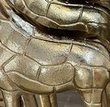 Ornament Giraffe - Goud - 21x7x46 cm - Gouden Beeld Giraf - Statue Gold ...