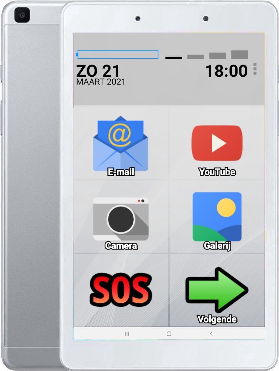 Tablet voor Senioren Wifi 32GB 8 inch Zilver - (op Basis van een ...