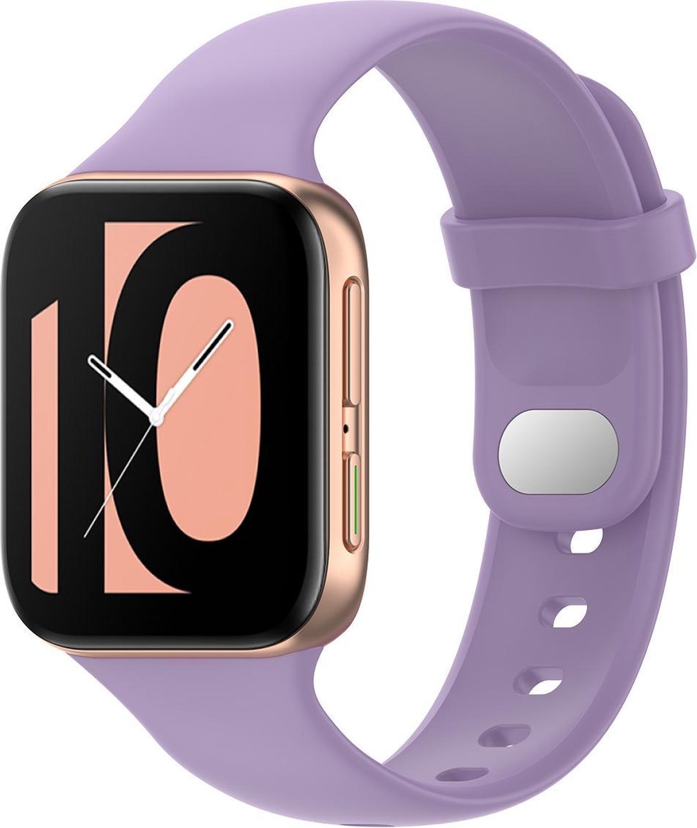 YONO Oppo Watch Bandje – 46 mm – Classic Siliconen Bandje – Paars | bol.com