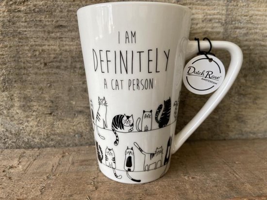 Dutch Rose Loft Zwart-Wit XL Mok Katten 43 cl | bol.com