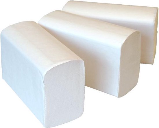 Euro Products handdoekpapier W- vouw/multifold 20.6x32cm wit - Doos ...