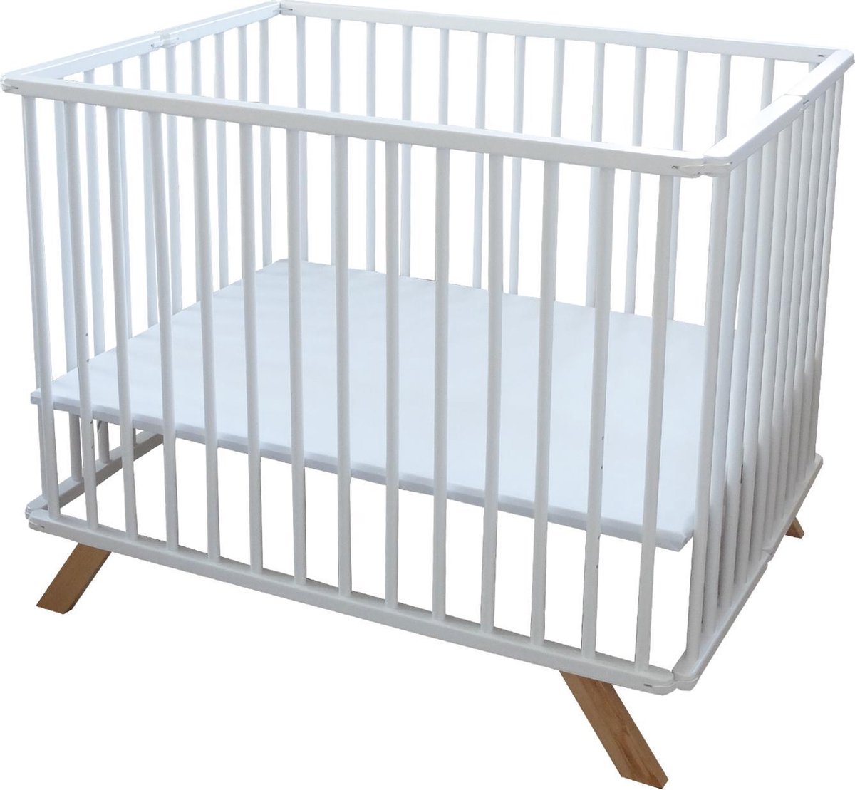 Cabino Babybox Inklapbaar Met In Hoogte Verstelbare Bodem Luxe Wit | bol