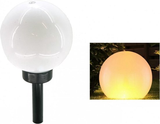 Solar bol Ø15cm 'vlameffect' tuinlamp rond | bol