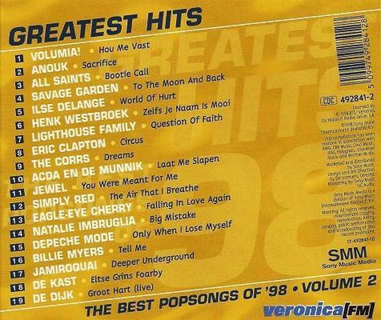 Greatest Hits '98 - Volume 2, V/a | CD (album) | Muziek | bol.com