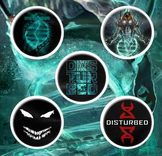 Disturbed Badge/button Evolution Set van 5 Multicolours | bol
