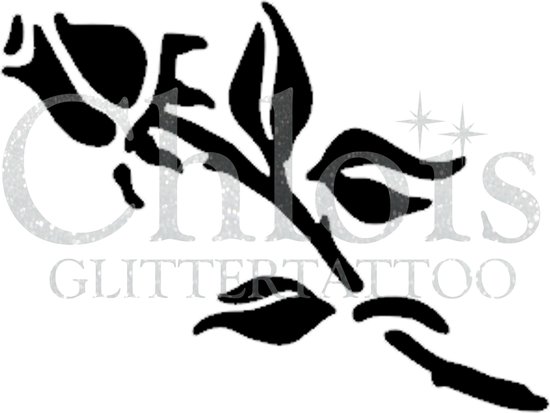 Chloïs Glittertattoo Sjabloon 5 Stuks - Rose Bud - CH3010 - 5 stuks ...