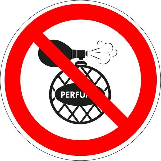 Verboden parfum te dragen bord - kunststof 150 mm | bol