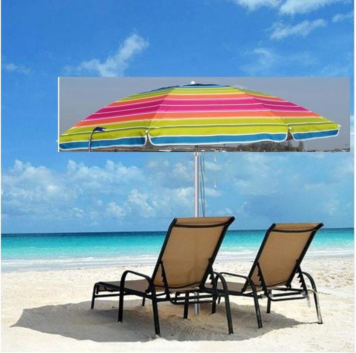 Strandparasol - Mooi Kleurrijk - 180 cm - Draagtas - Hoge UV ...