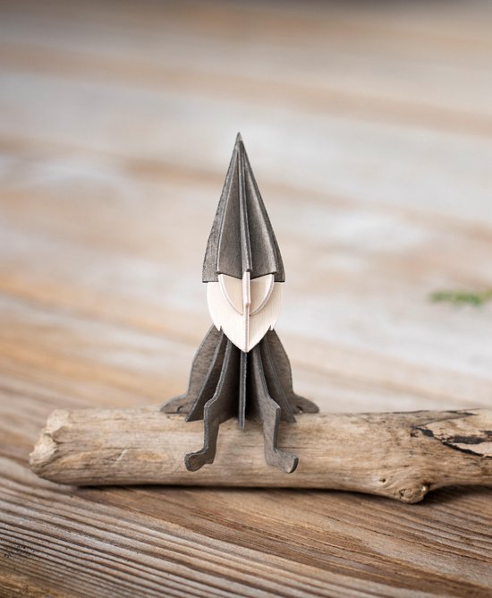 Lovi Elf 12 cm Grijs Berkenhout | bol