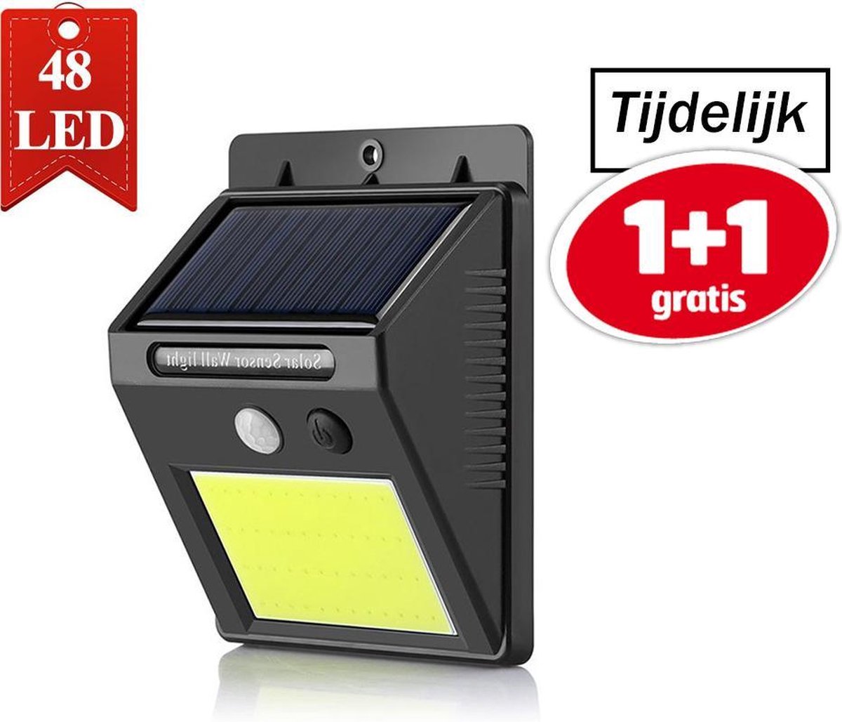 Besjaar buitenlamp met bewegingssensor 48 led water dicht - wandlamp op ...
