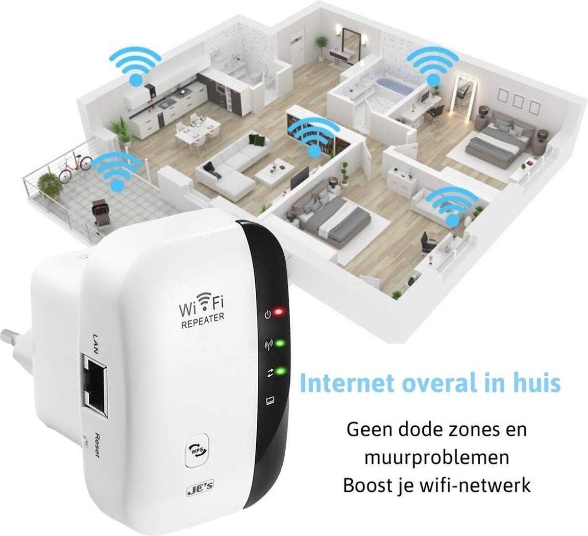 WiFi Versterker Stopcontact - Wifi Signaalversterker -Wifi repeater ...