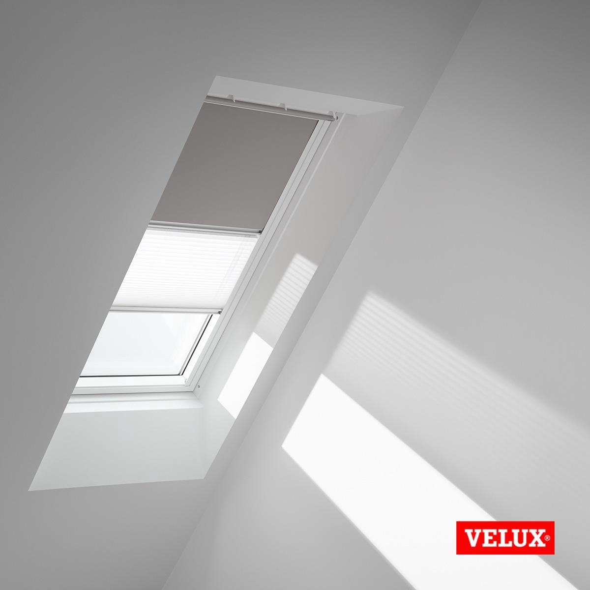VELUX Origineel Verduisterend Rolgordijn Plus Plissé (DFD) Wit Kozijn ...
