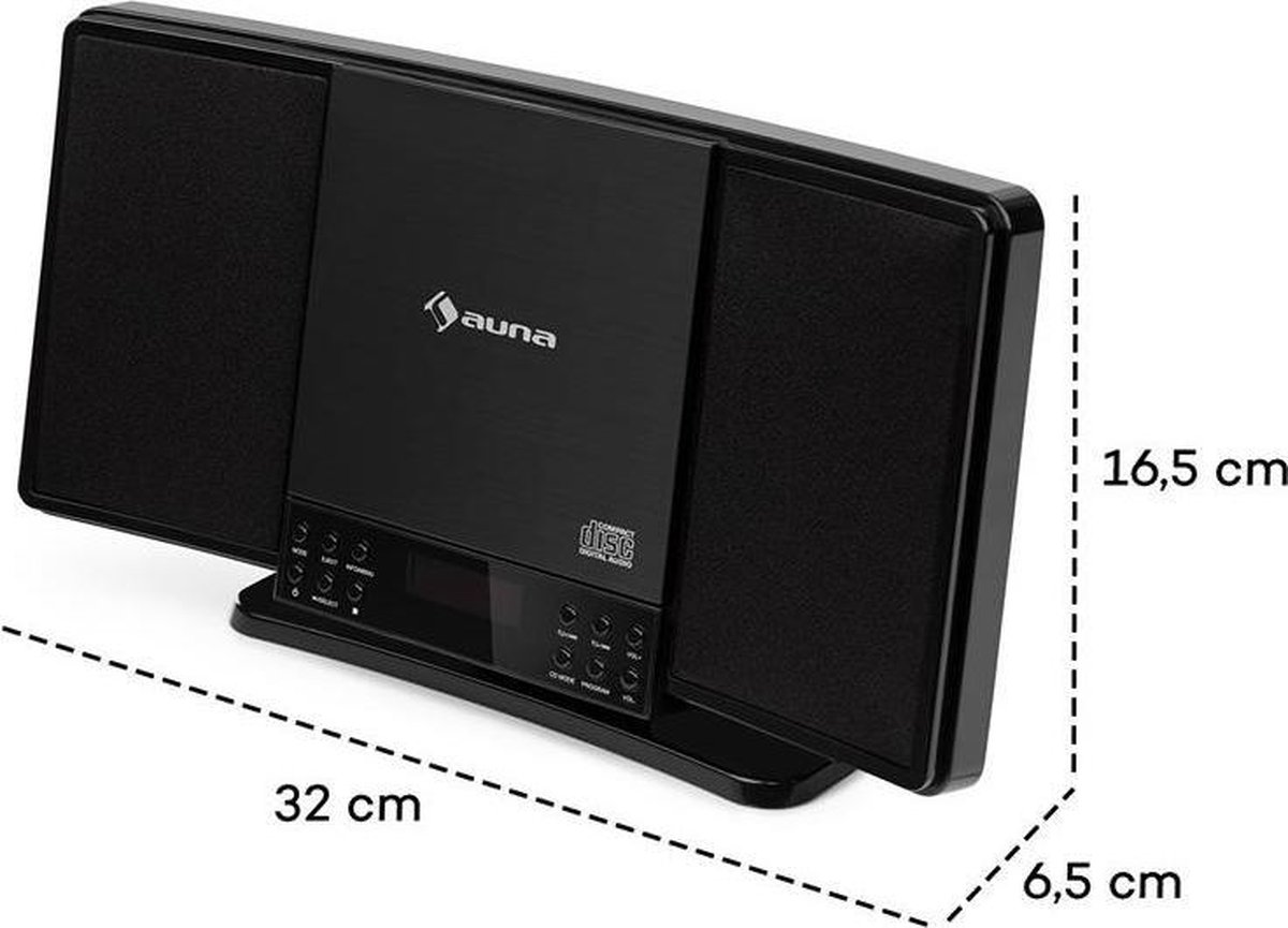 auna V14-DAB verticaal-stereo-installatie - CD speler FM radio en DAB+ ...