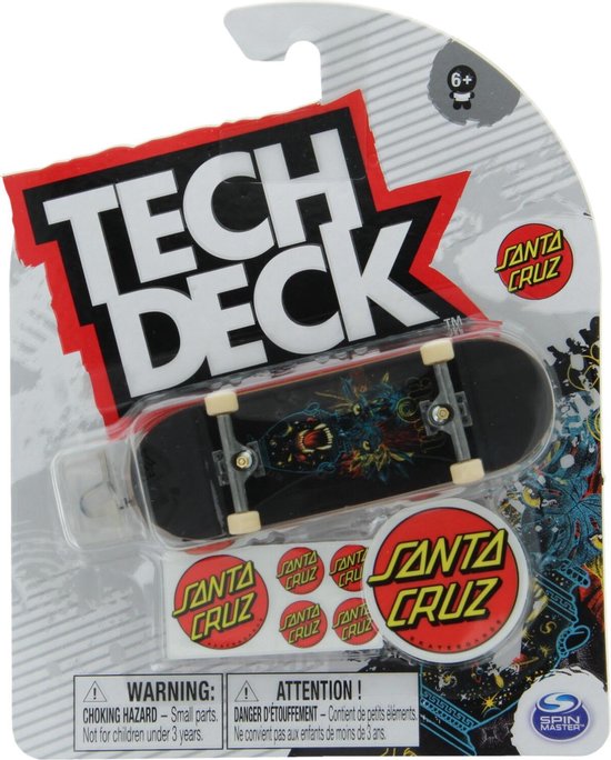 Tech Deck 96 mm Single Board Fingerboard Santa Cruz Zwart | bol.com