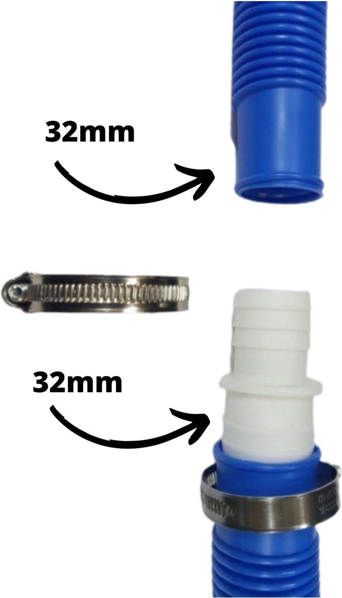 2x Slangverbinder - slangkoppeling 32mm naar 32 mm Intex/ Bestway ...