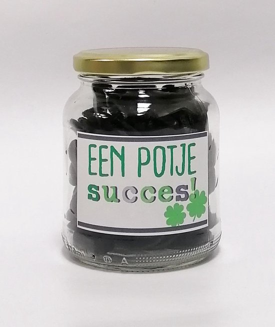 Succes cadeautje, Potje Succes, gevuld met drop | bol.com
