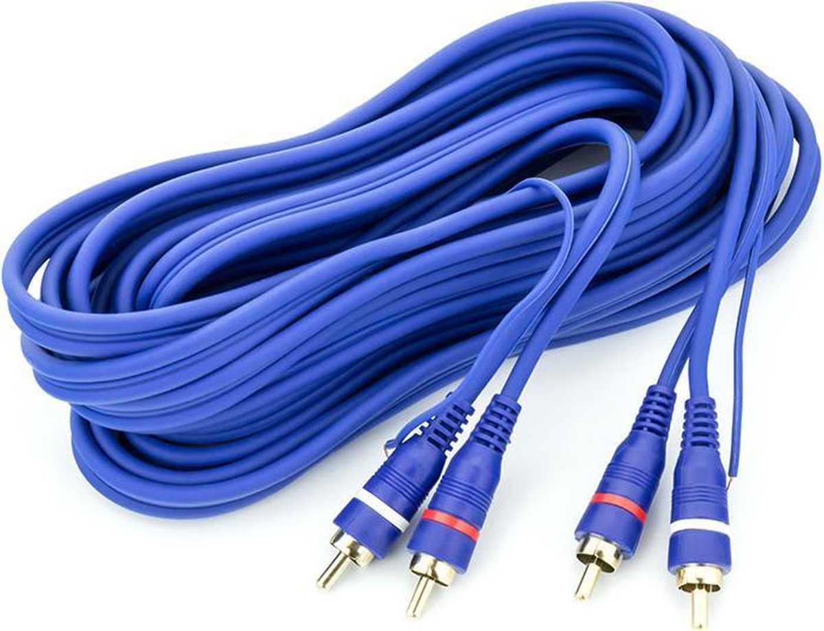 Caliber RCA kabel 2x Tulp 5 meter met remote kabel en vergulde pluggen ...