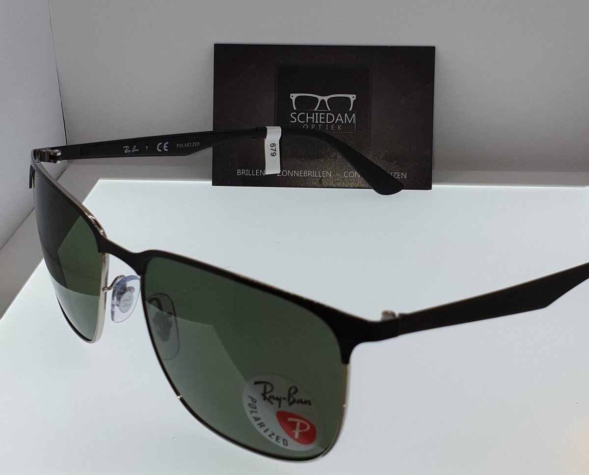 Ray Ban-RB3569-zonnebril-Zwart-Groen-59 mm | bol.com