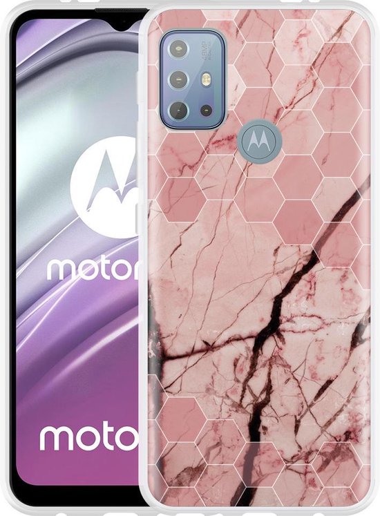 Motorola Moto G20 Hoesje Pink Marble - Designed by Cazy | bol