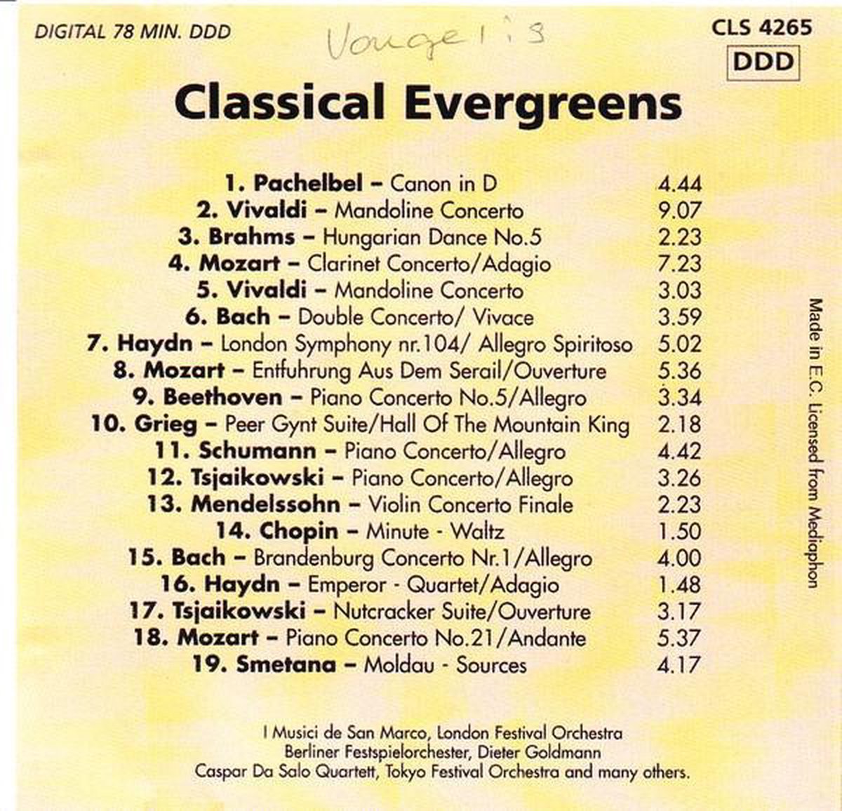 Classical Evergreens, Various | CD (album) | Muziek | bol.com