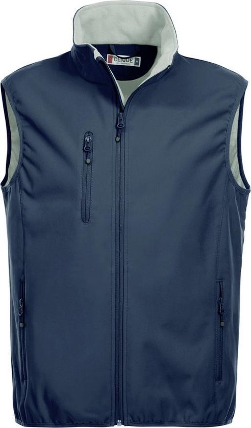 Clique Basic Softshell Vest 020911 - Mannen - Dark Navy - 5XL | bol.com
