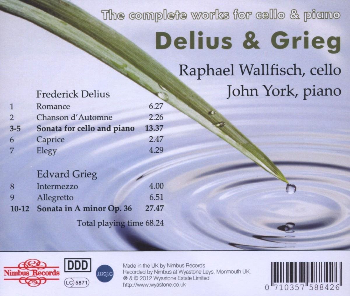 Raphael: Cello & York Jo Wallfisch - Delius & Grieg: Complete Works For (CD), John... | bol.com