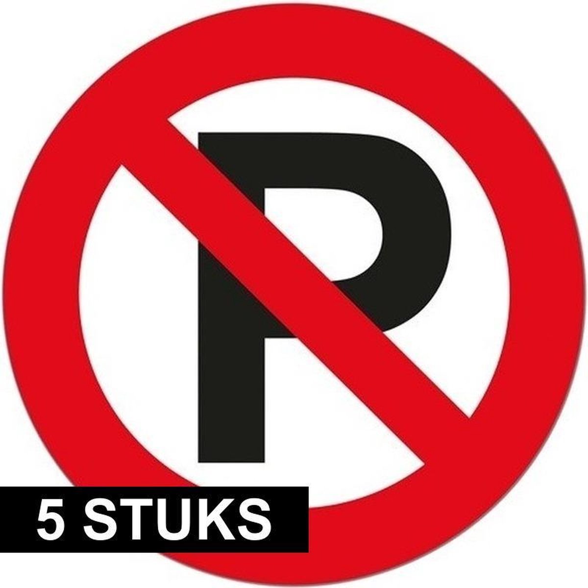 bol.com | 5x Verboden parkeren stickers 14 cm - Parkeerverbod stickers ...