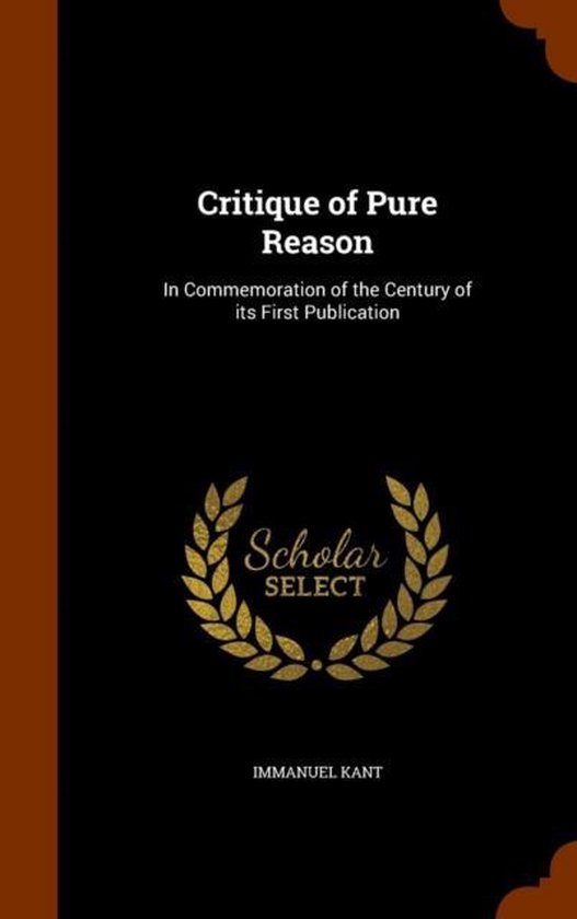 Critique of Pure Reason | 9781345867084 | Immanuel Kant | Boeken | bol.com
