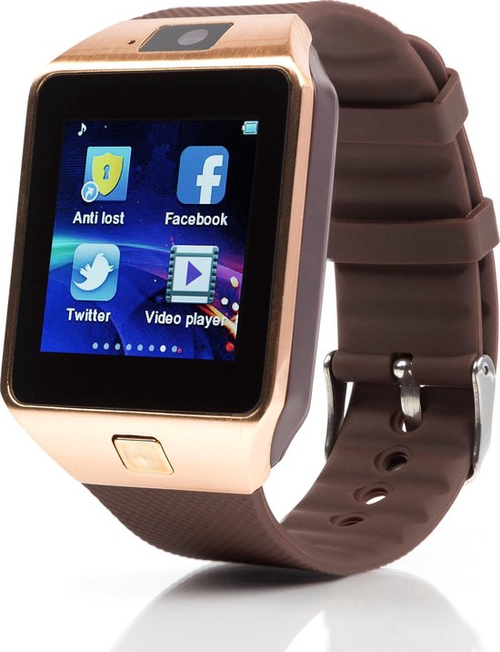 Luxe Smartwatch met camera voor Android / Windows / Universeel Goud ...