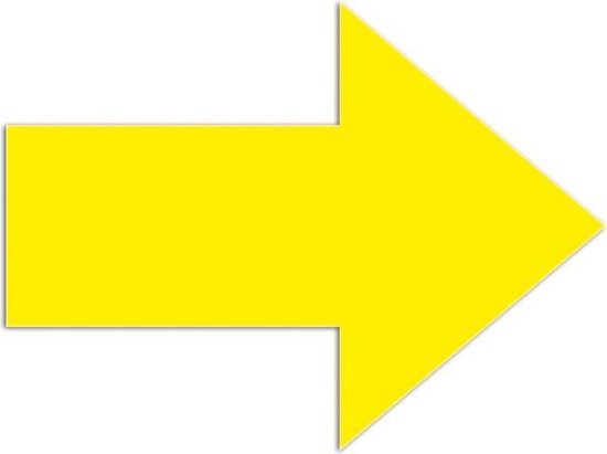 Symbool Pijl geel, set van 5 stuks | bol.com