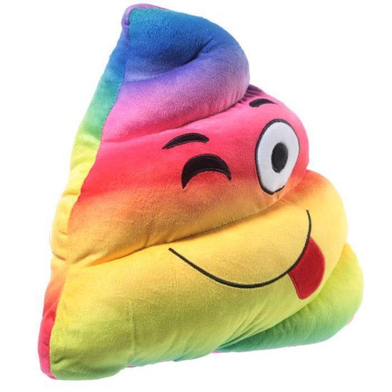 Emoji drol Rainbow kussen | bol.com