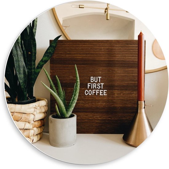 Forex Wall Circle - Panneau en bois avec texte et bougie - 50x50cm ...