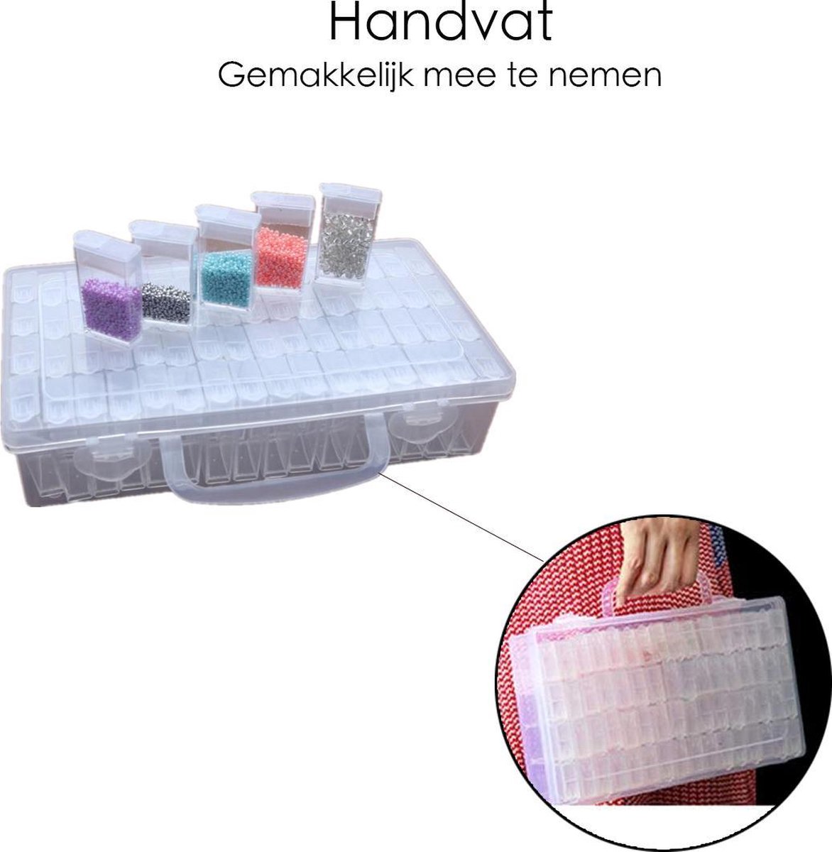 Diamond Painting Opbergdoos - Sorteerdoos met 64 vakjes - Inclusief ...
