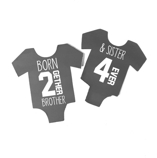 Wandborden-cadeau voor een tweeling broer zus-babykamer-kinderkamer ...