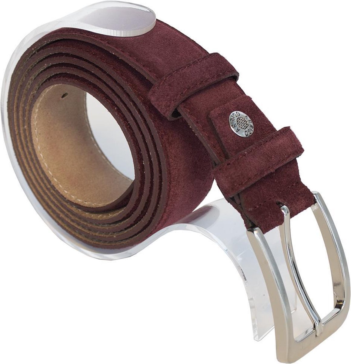 Riem Heren - Riem Dames - 3.5 cm - Bordeaux Suede - Totale Riem Lengte ...