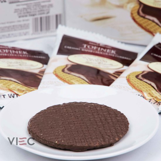 Tofinek Caramel Wafels Met Chocolade luxe versie - 24 stuks (1200g) | bol