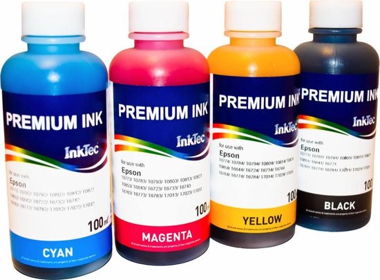 Dye refill inkt geschikt voor Epson van Inktec® Set van 4 x 100 ml ...
