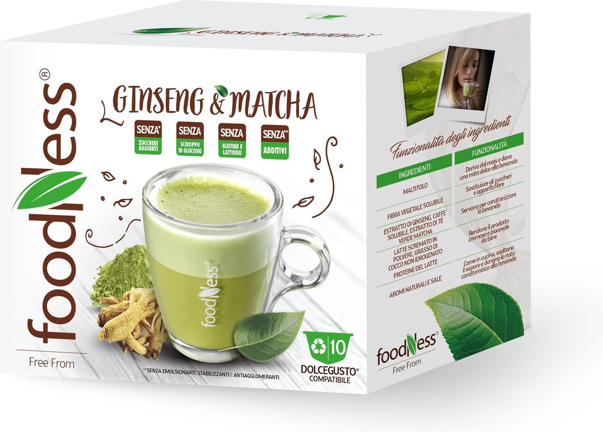 Foodness - Ginseng & Matcha - 50 capsules Dolce Gusto® | bol.com