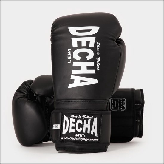 Decha Pro Performance - Leren (kick)bokshandschoen - Zwart/Wit - 14 oz ...