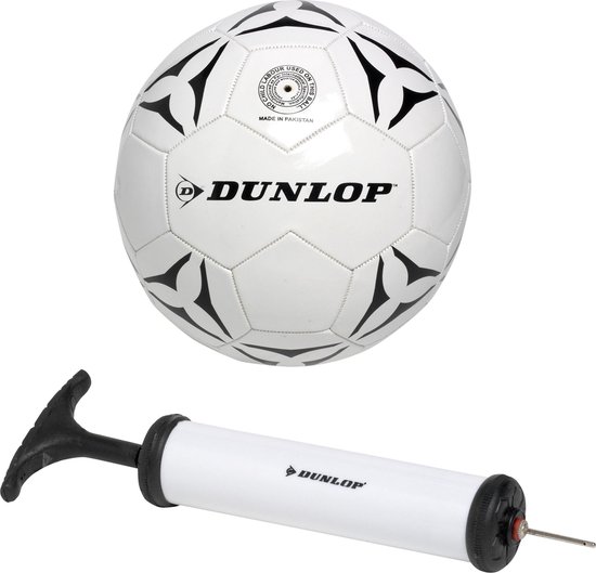 Dunlop speelgoed voetbal 22 cm/maat 5 met ballenpomp voor kinderen ...