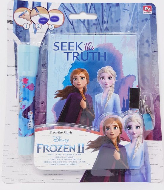 DISNEY FROZEN - GEHEIM DAGBOEK MET UV LAMPJE PEN - INCLUSIEF SLOTJE MET ...