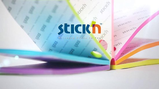 Stick'n kubus scrum Sticky Notes - 101x76mm- 7 Verschillende Neon ...