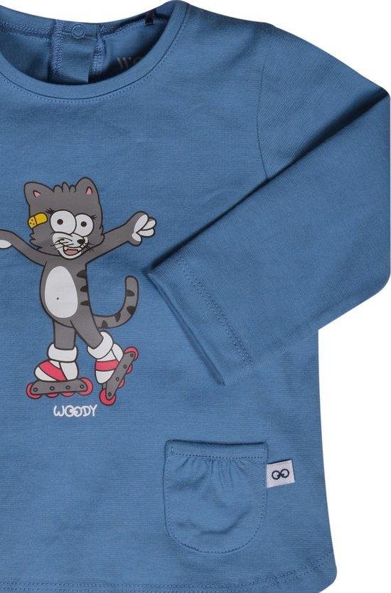 Woody Meisjes Pyjama - Kat - Blauw - 202-3-BSL-S/845 - 1m | bol.com