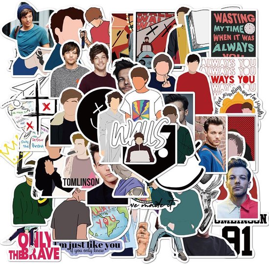 bol.com | One Direction Louis Tomlinson sticker mix - 50 stickers voor ...