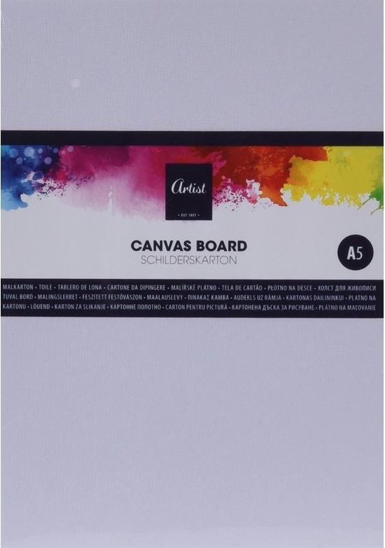 4x Schilderkarton met canvas 21 x 15 cm - Canvasdoeken - Schildersdoek -... | bol.com